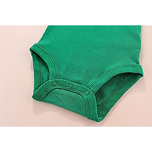 Infant Green Bodysuit 1st St. Patrick's Day Gift Baby Irish Charm Romper Newborn Jumpsuit Outfit (Happy 1st St. Patrick's Day, Suggest for 6-12 Months)