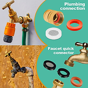 XBVV 32 Size 258 PC Faucet and Plumbing Rubber Washers Assortment Kit for Assorted Garden Hose Valve Spigot Adapter Splitter Outdoor Faucet Bibb Shower Hose Gasket Repair