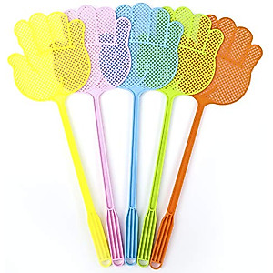 Dirza Leather Fly Swatter for Indoors/Outdoors, Heavy Duty Flyswatter with Walnut Wood Handle 19.7" Long Fly swatted Manual for Bug, Flies, Bees, Mosquitoes