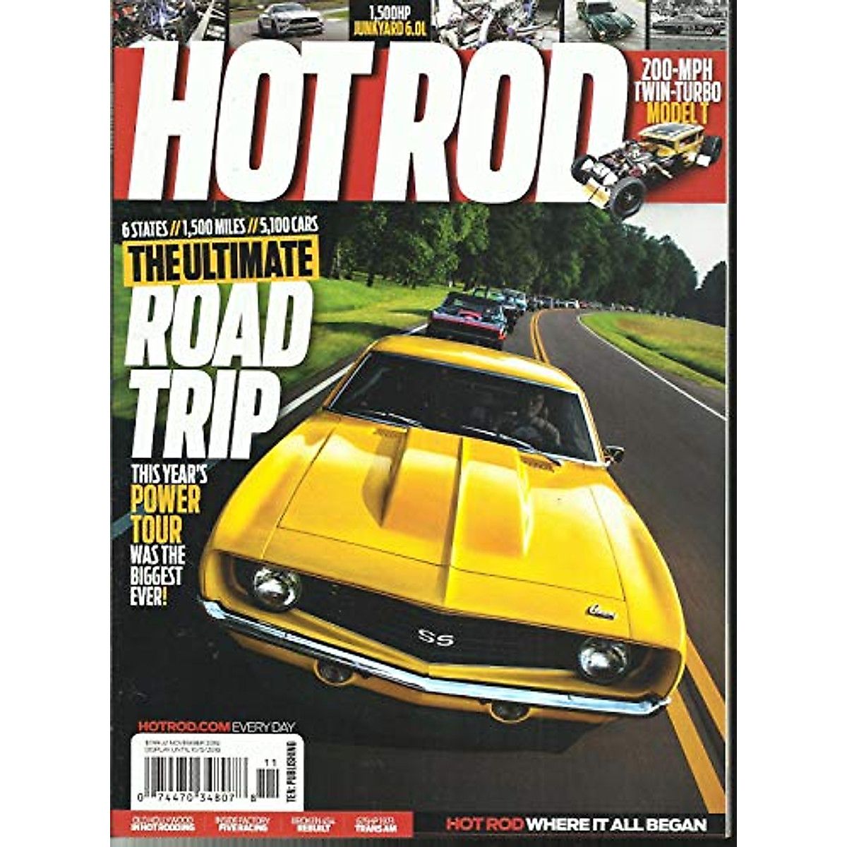 HOT ROD MAGAZINE, THE ULTIMATE ROAD TRIP NOVEMBER, 2018