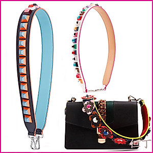 Womens Flower Jewel Decor Leather Purse Chain Strap for Handbag Handle Fashion Shoulder Straps for Bag Lady Wallet Accessory