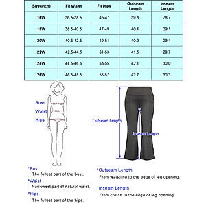 Hanna Nikole Workout Pants with Pockets High Waist Yoga Pants for Women Plus Size 24W Black