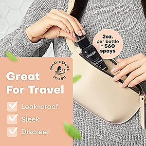 Mask - Toilet Odor Eliminator Spray, Non-Aerosol Odor Neutralizer Spray, Spritz-Before-You-Sit Travel Odor Eliminator, Traps Odors Before You Go, 2 oz, Coconut & Lime Scent, Pack of 3