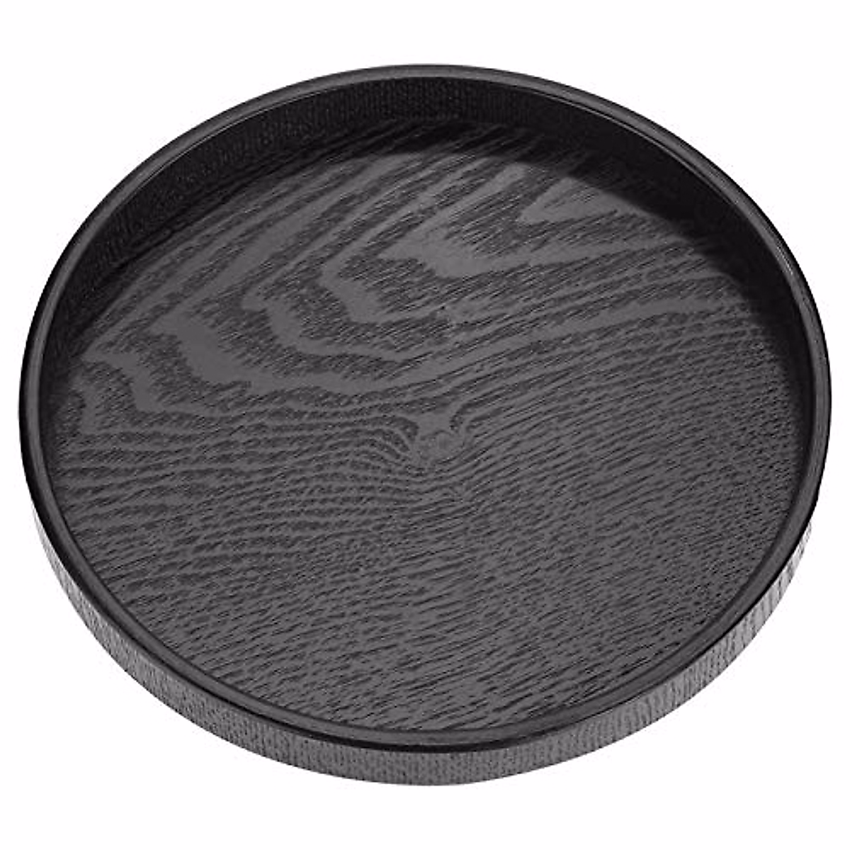 Wooden Serving Tray, Round Shape Solid Wood Snack Food Tray for Serving Breakfast, Coffee, Dinner, Wine, Tea, Bar(21cm)