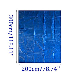 for Outdoor Cover Garden Swimming Pools Paddling Rectangle Pool Family Swimming Blow up Boats for Kids (BLUE, One Size)