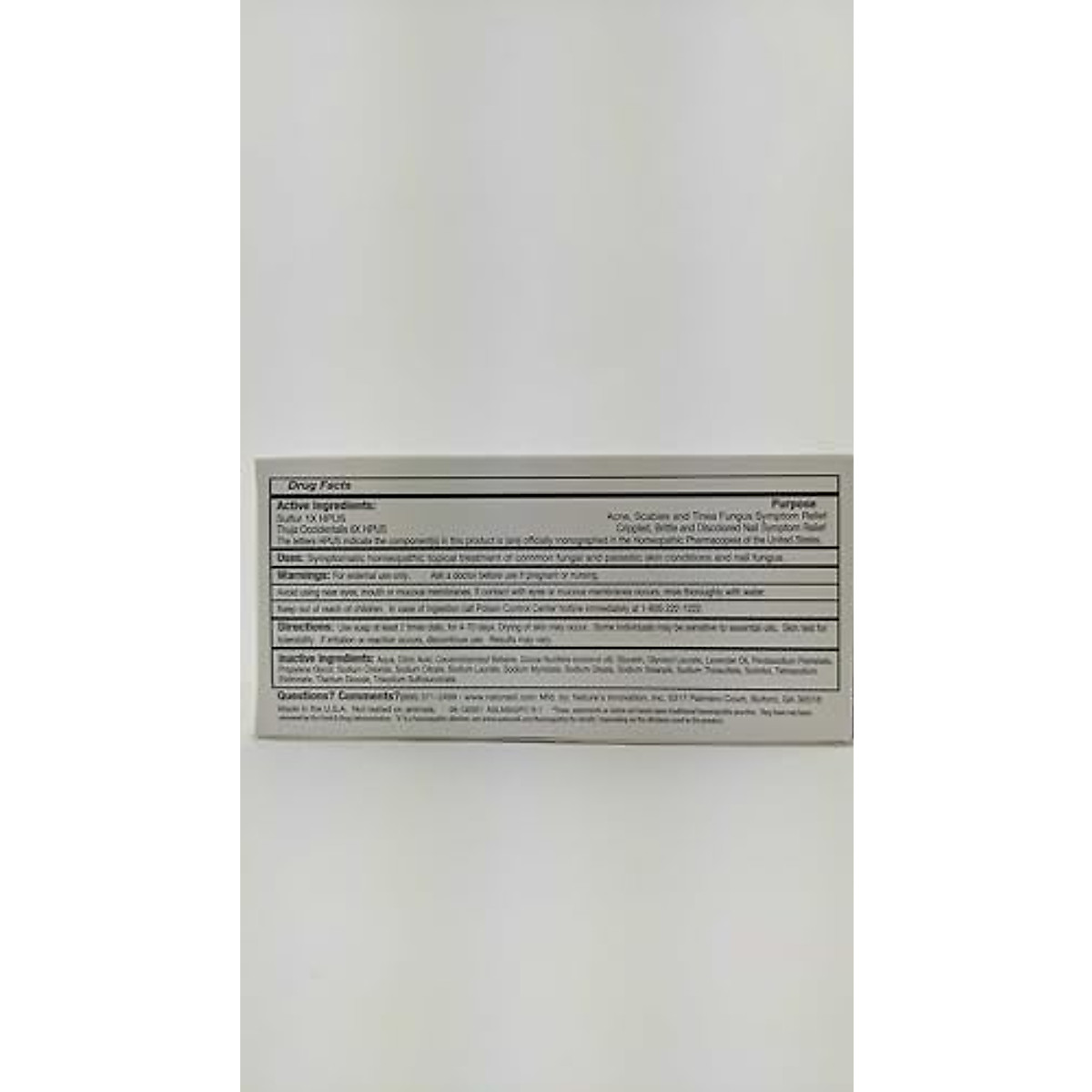 Naturasil 10% Sulfur Lavender Soap Bar Natural Skin Treatment for Acne, Bug Bites, Warts Treatment, Viral Bumps, Nodes & Itching | for Kids & Adults |113 grams