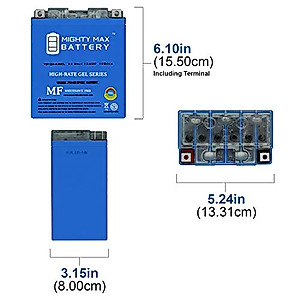 Mighty Max Battery YB12A-AGEL -12 Volt 12 AH, 165 CCA, GEL Type, Rechargeable Maintenance Free SLA AGM Motorcycle Battery