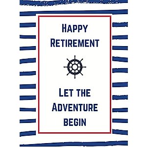 Retirement book to sign (Hardcover): Happy Retirement Guest Book, thank you book to sign, leaving work book to sign, Guestbook for retirement, message ... let the adventure begin retirement book