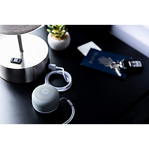 Yogasleep Travel Mini (Gray) Portable White Noise Machine, 6 Soothing Sounds, Dimmable Night Light, Compact Size for Travel & Diaper Bag, Sleep Aid, Adult & Baby, USB Rechargeable, Lanyard for Hanging