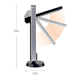 OttLite LED Mobile Task Lamp - Black, Portable, Lightweight, Battery-Operated, Carrying Handle