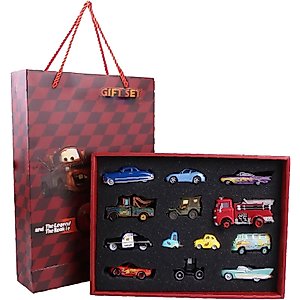 Movie Car 2 3 Mack Uncle Mater Chick Hicks Toys Diecast 1:55 Gift Box Toys Car Play Set Model Vehical for Boys Kids (13pcs)