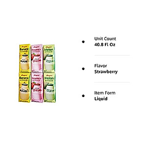 Binggrae Variety Banana, Strawberry, Melon Flavored Milk Drink 6 Packs