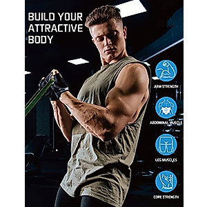 LEEKEY Resistance Band Set, Pull Up Assist Bands with Non-Slip Texture-Stretch Resistance Band Exercise Bands - Mobility Band Powerlifting Bands for Resistance Training