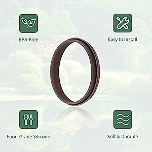 5 Pack Replacement Seal Gasket Compatible with Gatorade Gx Hydration System Water Bottle, Silicone Lid Seals Replacement for Gatorade Gx Pods