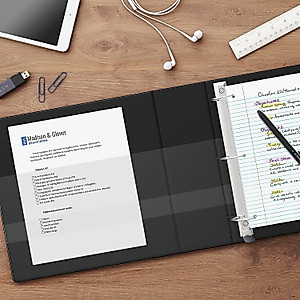 Staples 5 Inch Heavy-Duty View Binder with D-Rings, Black