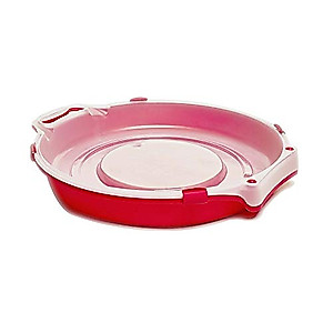 HOMZ Set of 3 Holiday Wreath Plastic Storage Containers, Holds Up to 24” Diameter, Secure Latching Lid and Easy Grip Handle, Stackable and Nestable, Red/Clear