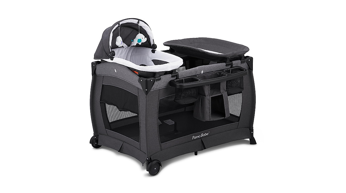 Pamo Babe Deluxe 5-in-1 Foldable Nursery Center Playard