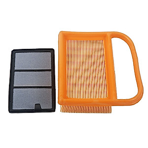 HIFROM Replace Air Filter + Pre Filter with Spark Plug Fit for BR320 STIHL TS410 TS420 Lawn Mower Replace 4238-140-1800 4238 140 4401 42381410300B