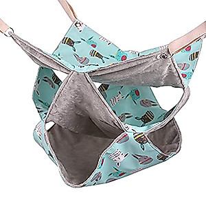 AIRUIFENG Warm Bird Nest House Three Layers Hammock Toy for Parrot African Greys Cockatoo Eclectus Amazon Parakeet Cockatiel Conure Budgie Lovebirds Canary Finch Cage Perch (L)