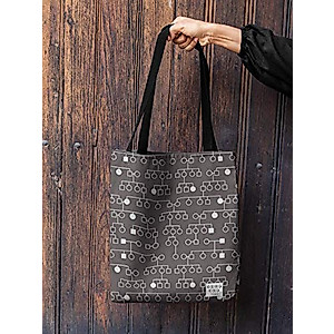 Family Tree Tote Bag - 15x15 inch Pedigree Purse for Genetics and Science Lovers, Girls in STEM
