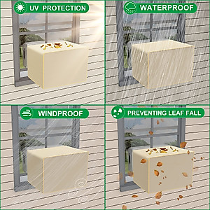 Forestchill Window Air Conditioner Cover for U-shaped 8,000/10,000/12,000 BTU Window AC Unit, Heavy Duty 600D Weatherproof Air Conditioner Cover for Outside Unit