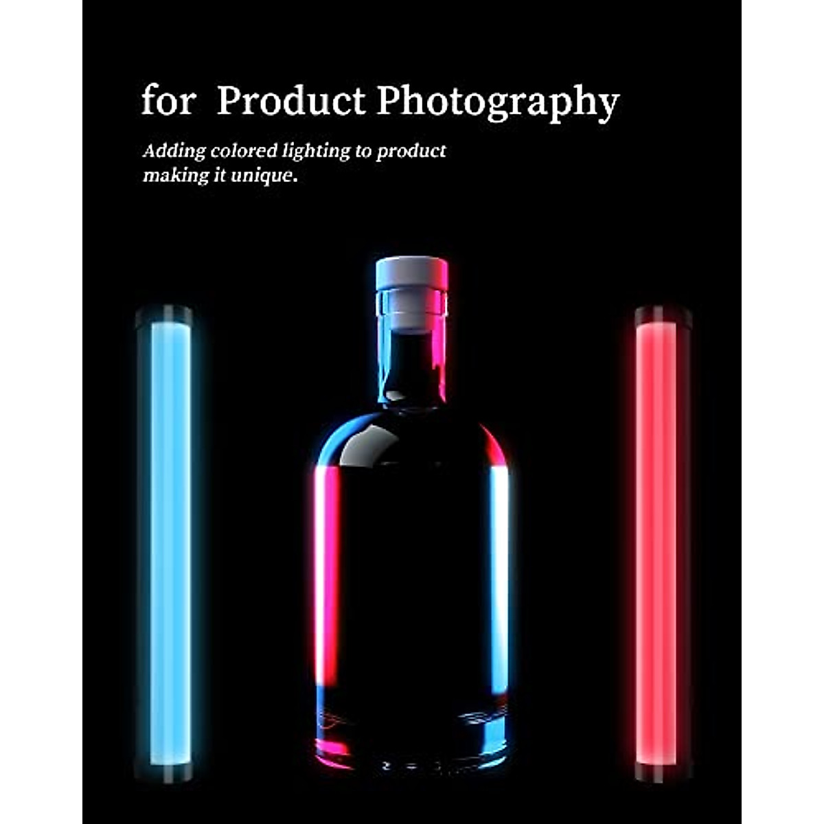 MUZAGATA LED Light Wand Photography 1200 Lux, 2500K-9900K RGB Tube Light CRI＞95, Handheld Photography Light Bar Built in 5200mAh Battery with OLED Display, Light Painting Photography Tools
