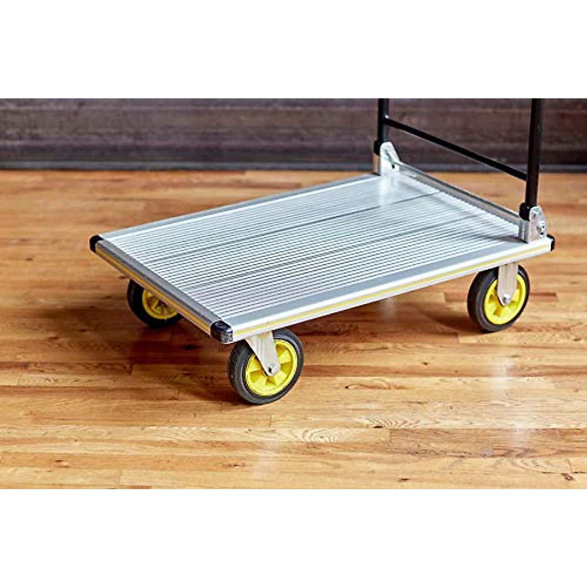 Safco Products 4053NC Stow-Away Platform Utility Hand Truck, Silver and Black