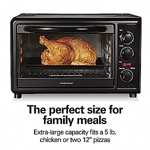Hamilton Beach Counter Top Oven with Convection & Rotisserie Extra Large Capacity - 31101