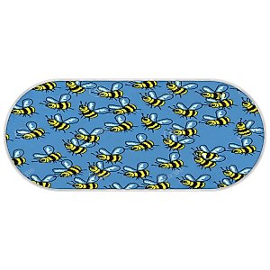 Tavisto Cute Cartoon Bee Fluffy Oval Shaggy Rugs for Bedroom Aesthetic Plush Floor Mat - Soft and Absorbent - Ideal for Living Room,Home Decor, and Playrooms