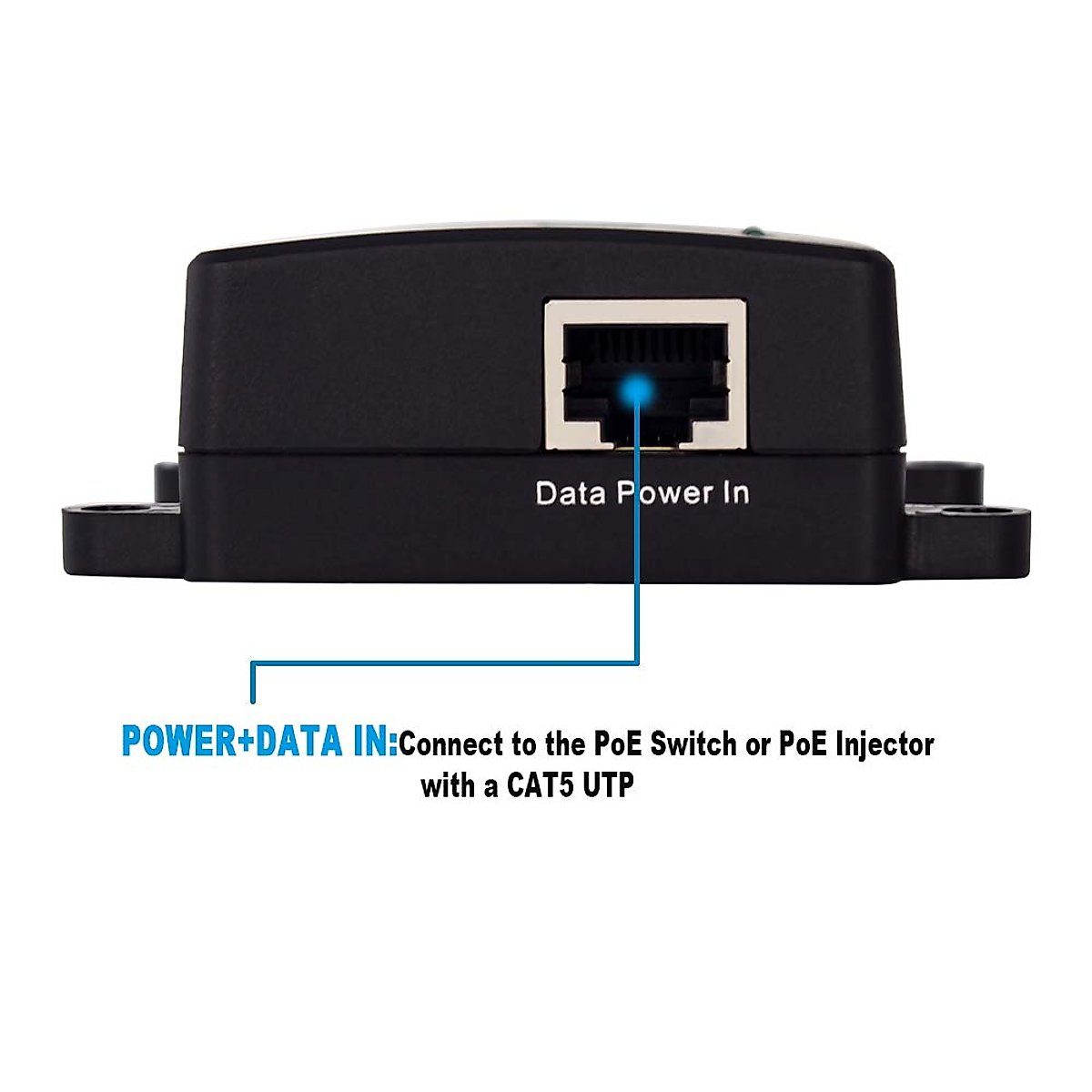 CENTROPOWER Gigabit PoE Splitter,Network-Repeaters,Wall Mountable Adjustable Voltage Output,PoE Powered IEEE 802.3af/802.3at Compliant,POE+ Injector