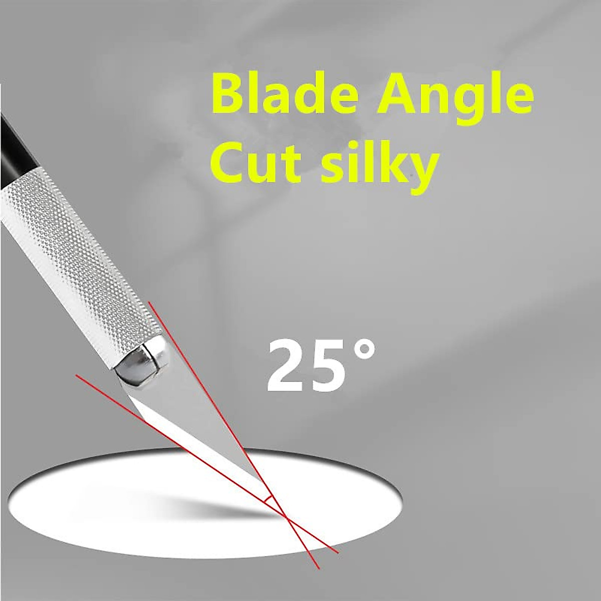 TOKIMMASH Craft Knife Hobby Knife Exacto Knife with Heavy Die-Casting, Precision Knife for Handicrafts, Blade Precision Cutting Knife for Cutting, Carving, 5 Replacement Blades (Black)