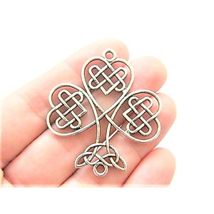 Mystic Celt Treasures- IRISH SHAMROCK SUNCATCHER -12" Irish Suncatcher, USA Handmade, Gift Wrapped, Irish, Shamrock, Ireland, Hearts, Emerald, Clover, Gift