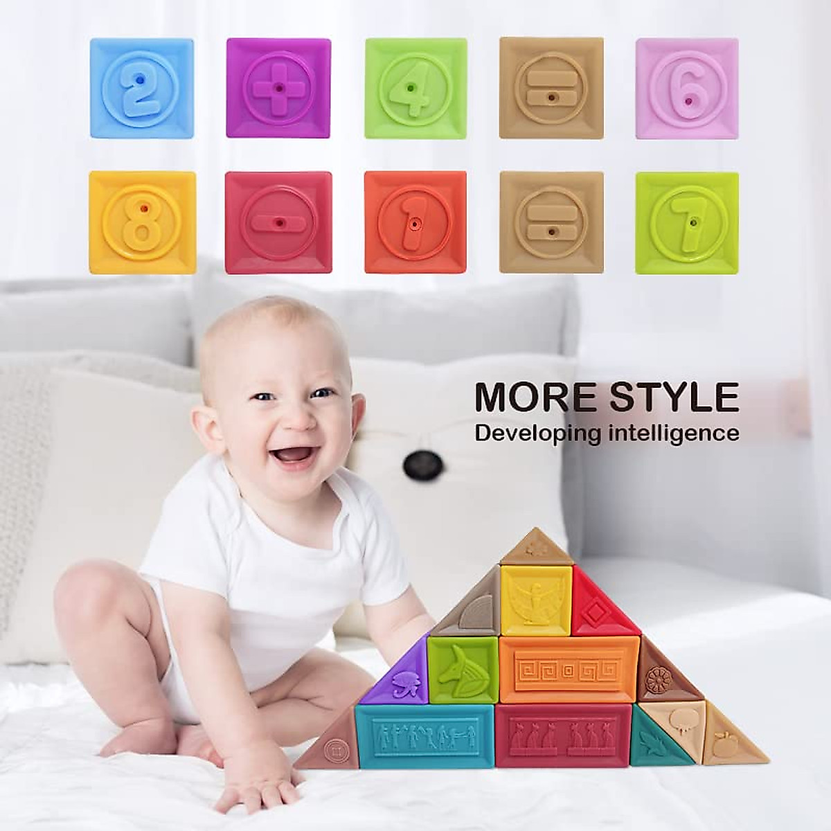 Rongdafeng Soft Pyramid Adventure Building Blocks 31 pcs for Toddlers: A Gentle Introduction to Egypt's Wonders