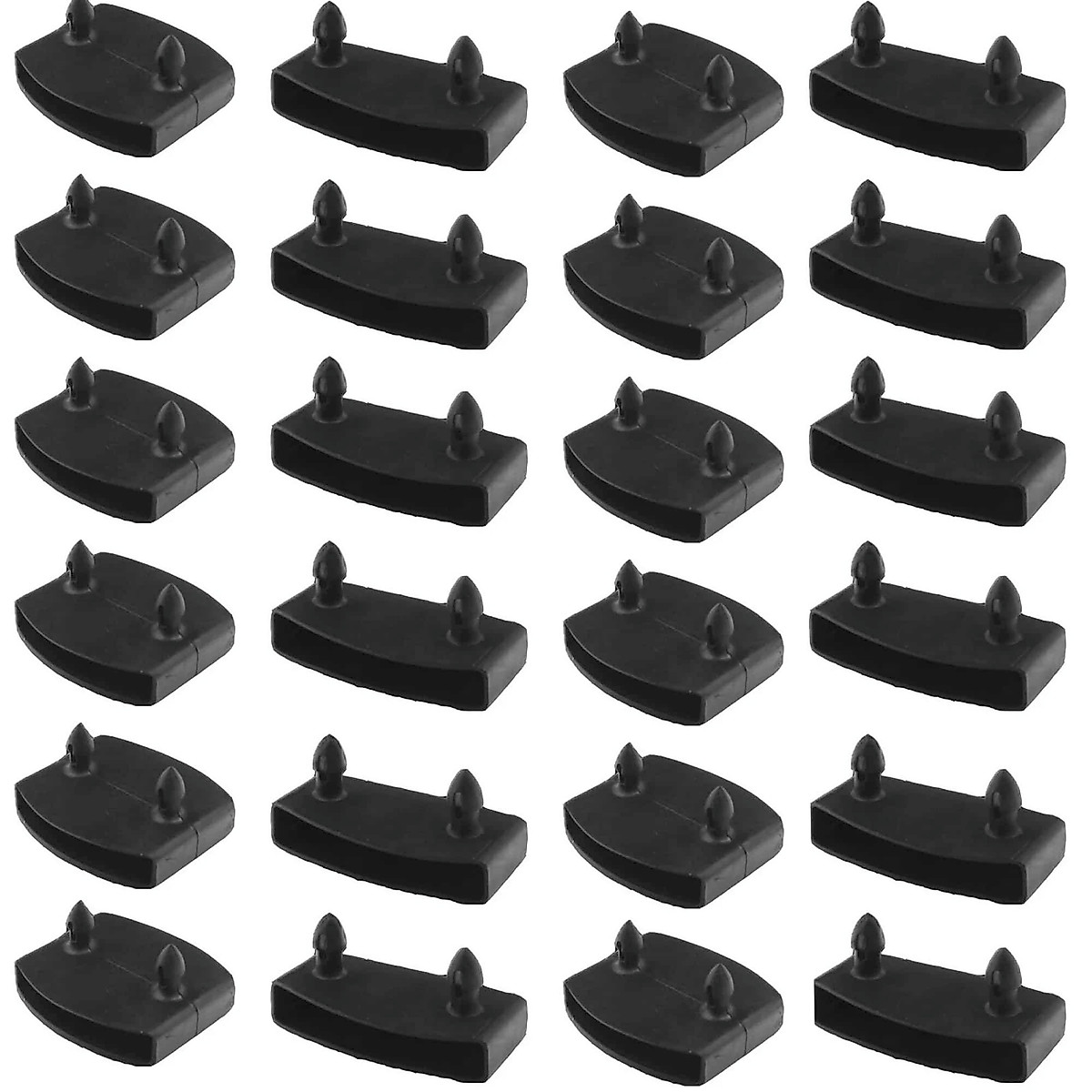 XIAONAN 24Pcs 55mm x 9mm Plastic Bed Slat Cover Replacement Holder Caps for Holding Securing Wooden Slats Bed Base (12pcs End Caps + 12pcs Centre Caps)