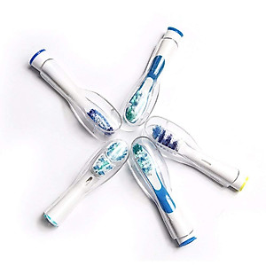 Pack of 8 Plastic Travel Electric Toothbrush Heads Cover, Protective Cap Case Compatible with Oral-B Dual Clean, Oral-B Trizon, Oral-B Sonic SR 12A 18A and Oral-B Pulsonic Replacement Tooth Brush