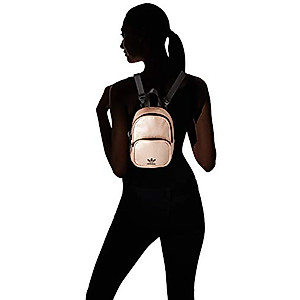 adidas Originals Women's Originals PU Leather Mini Backpack, Rose Gold, One Size