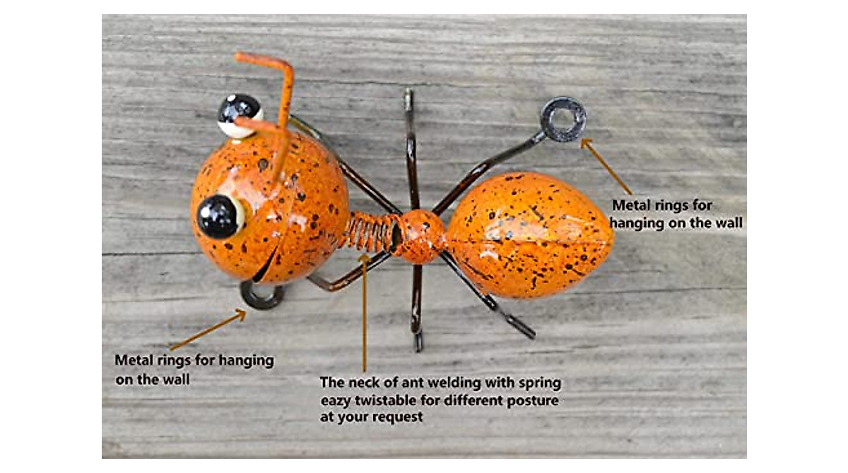 GIFTME 5 Colorful Metal Ant Garden Decor Set - Outdoor Art