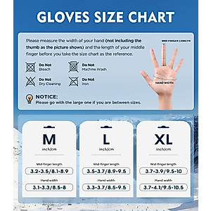 EMITGLAM 2 in 1 Winter Ski Mittens for Men & Women with Fleece Glove Liners, Waterproof Winter Ski Gloves Made with 3M C100 Insulation, 5-Layer Fabric Snowboard Mittens with Touchscreen Inner Gloves