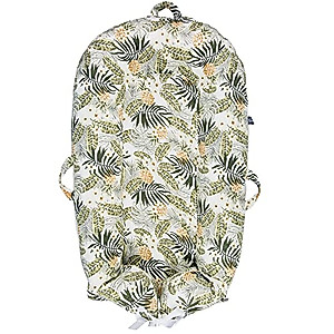 Newborn Lounger Cover for DockATot Deluxe | 100% Cotton Baby Lounger Extra Cover | Hypoallergenic Infant Baby Nest Replacement Cover for DockATot Docks Deluxe+ Pineapple and Palm(Cover Only)