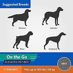On The Go Pet Bed - Steel Grey - Large (36" 36")
