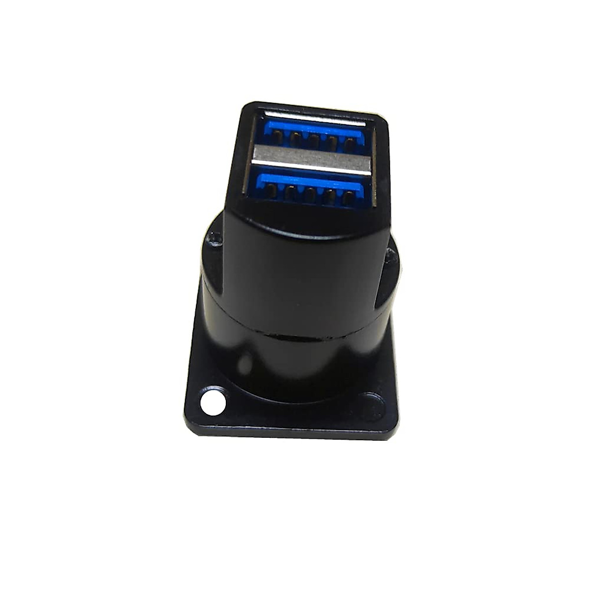 ANMBEST Dual USB3.0 IP67 Waterproof Connector, 2 Ports Panel Mount Female to Female USB Bulkhead Coupler Adapter with Weatherproof Dust Cap