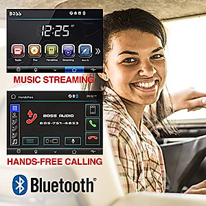 BOSS Audio Systems BVB9358RC Car Stereo System - 6.2 Inch Double Din, Touchscreen, Bluetooth Audio and Calling Head Unit, Aux In, USB, SD, CD Player, AM/FM Radio Receiver, Backup Camera
