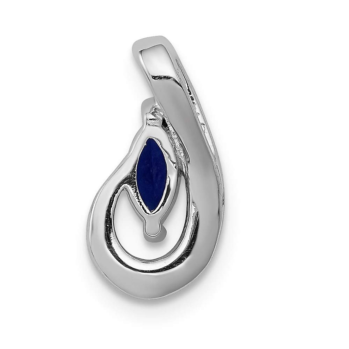 14k White Gold Diamond and .28 Sapphire Teardrop Slide style PM5282-SA-005-WA
