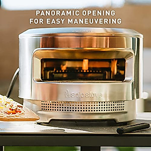 Solo Stove Pi Pizza Oven, Wood & Gas Burner | Incl. Stainless Steel Outdoor Pizza Maker, Wood Burning Assembly, Gas Burner, Cordierite Pizza Stone (13 mm thick), H: 15.125 in x Dia: 20.5 in, 30.5 lbs