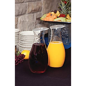 Carlisle FoodService Products 7090007 Cascata Carafe Juice Jar Beverage Decanter Only, Plastic, .25 L, Clear, 1 Count (Pack of 1)