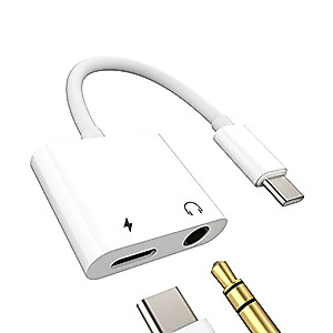 USB C to 3.5mm Headphone and Charger Adapter Type C Android Jack AUX dongle Audio Splitter for Google Pixel,Samsung galaxy S21 S20 S10 S9 Ultra Note,for iPad air4 Pro LG Fast power Charging Cable Cord