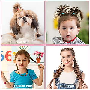 2000 Pcs Elastic Hair Rubber Bands for Girls, 24 Colors Small Girl Hair Ties Baby Hair Ties Elastic Rubber Bands with Topsy Tail Hair Tools Hair Accessories for Toddler Baby Girl Hair