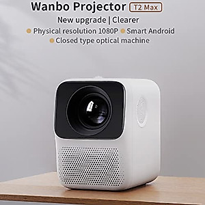 n/a T2 Max Projector 1080p Mini Led Portable WiFi Full Projector 4k 1920 * 1080p Keystone Correction for Home (Color : D)