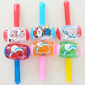 Dzrige Inflatable Cartoon Hammer with Sound Bell Handle Hammer Funny Toys for Kids (Random Color)