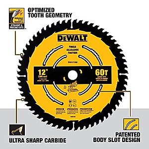 DEWALT 12 in. 60T Finish Saw Blade (DWA11260)